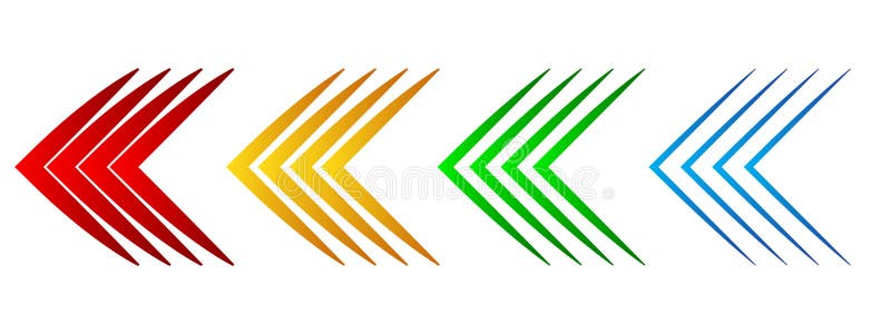 Set of Colored Arrows. Vector Illustration. Stock Illustration ...