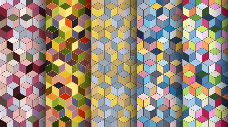 A Set of Colored Backgrounds of Geometric Shapes. Template for Textures ...