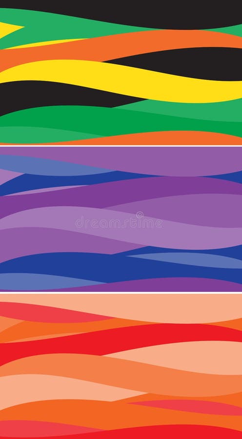 Set of Colored Backgrounds Similar Wave.Vector Stock Vector ...