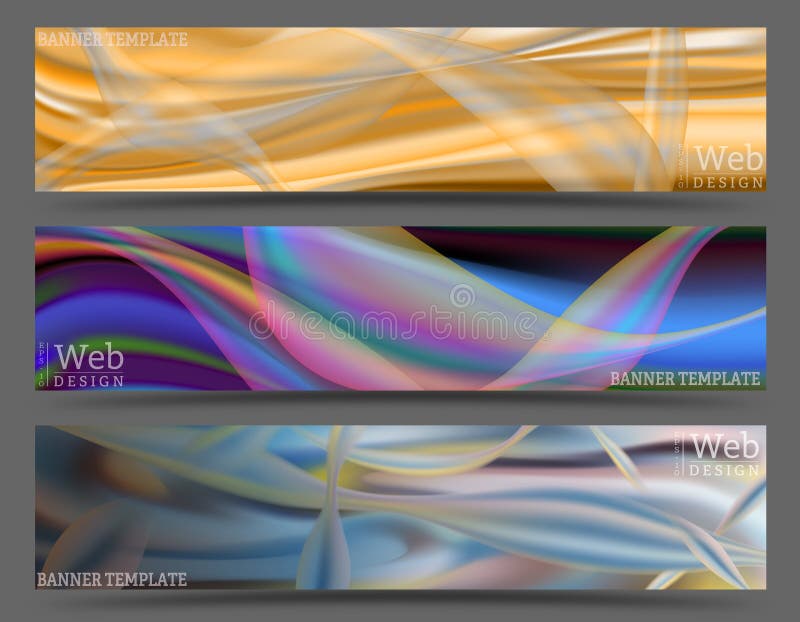 A Set of Colored Banners with a Blurred Gradient. Stock Vector ...