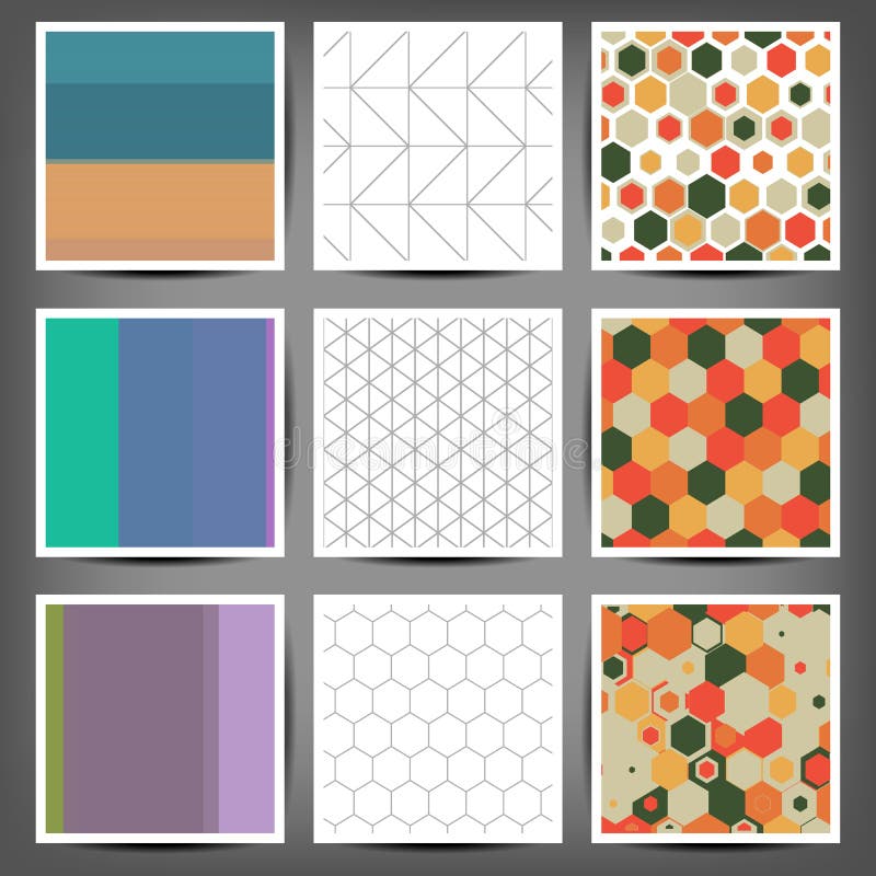 Set of Colored Banners in Modern Style Stock Illustration ...