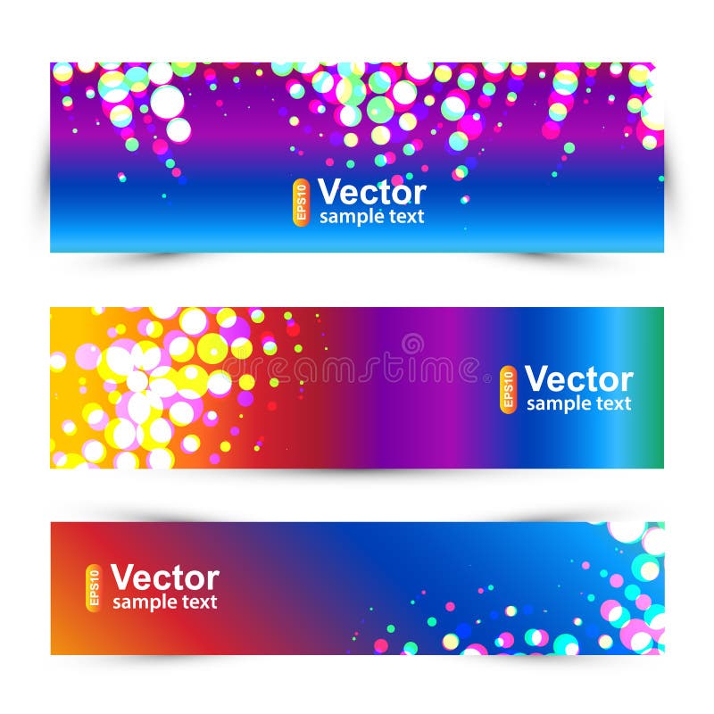 Set of Colored Banners, Vector Stock Vector - Illustration of musical ...