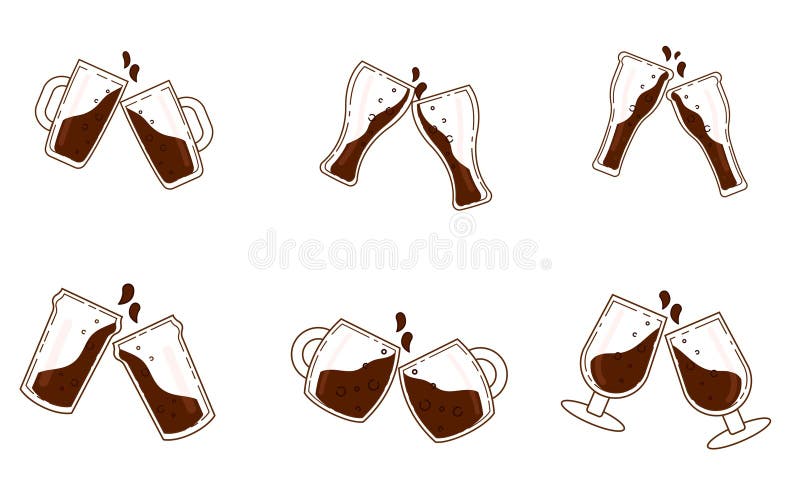 Set of Colored Beer Icons Vector Stock Vector - Illustration of icon ...