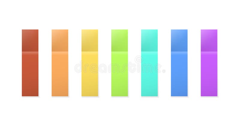 Set of Colored Bookmarks from Paper, Stickers Stock Vector ...