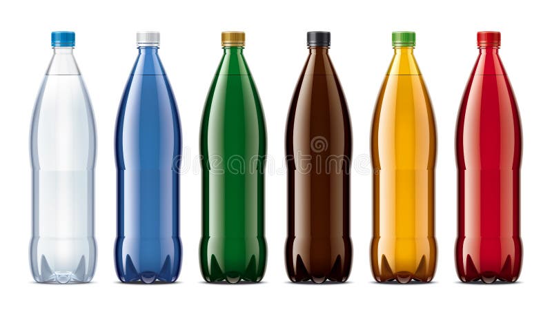 A set of colored bottles stock vector. Illustration of bottles - 142702479