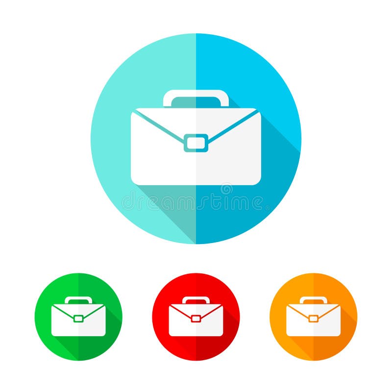 Set of Colored Briefcase Icons. Vector Illustration. Stock Illustration ...