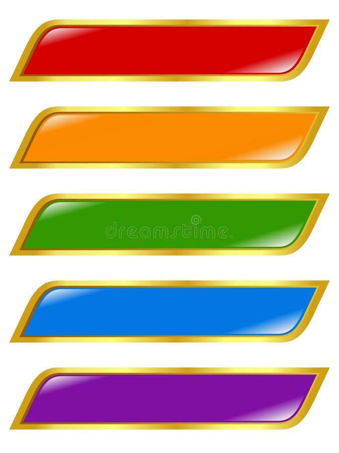 Set of colored buttons stock vector. Illustration of eps10 - 13686607