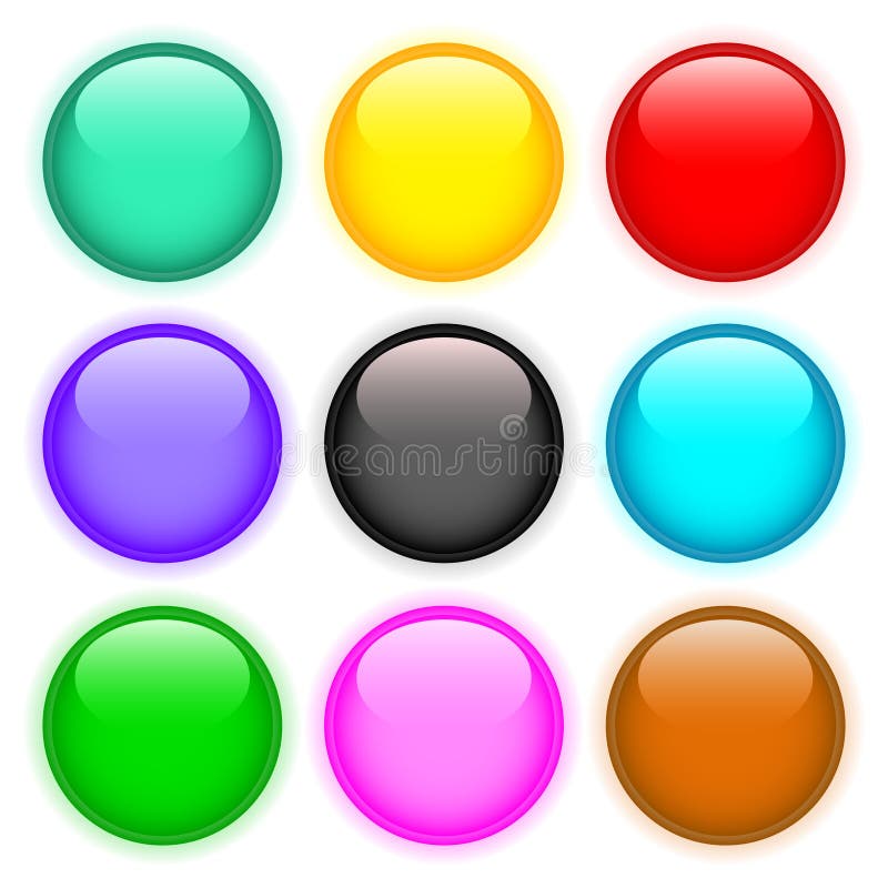 Set of buttons stock vector. Illustration of computer - 26996745