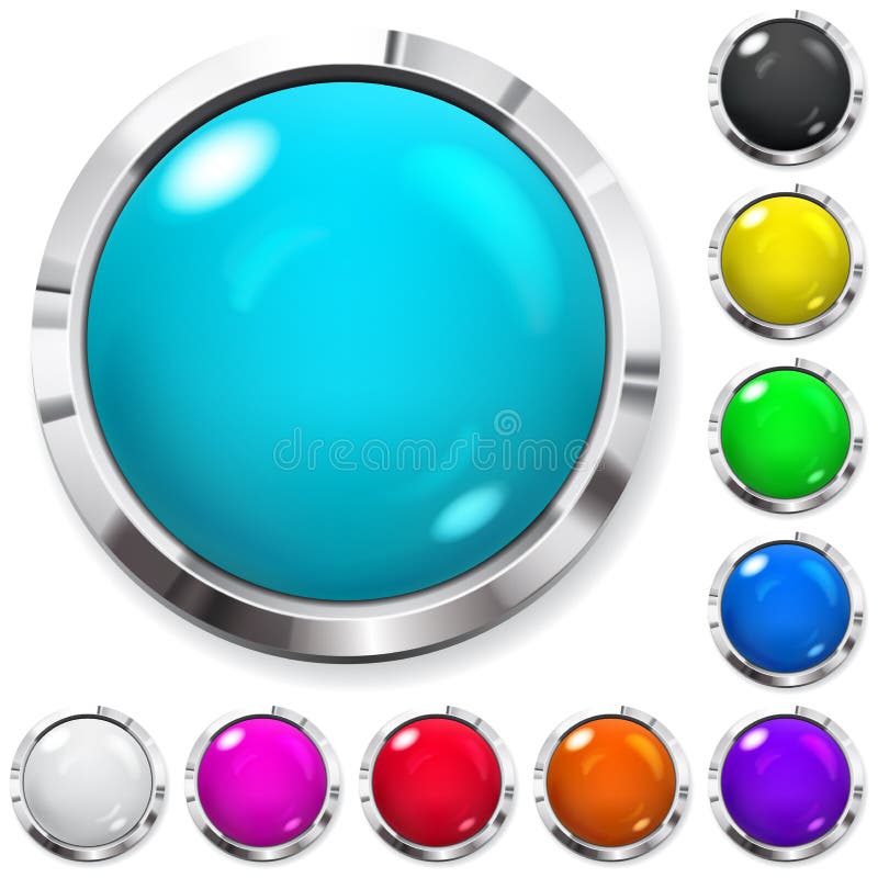 Glossy web buttons icons stock vector. Illustration of internet - 12848593