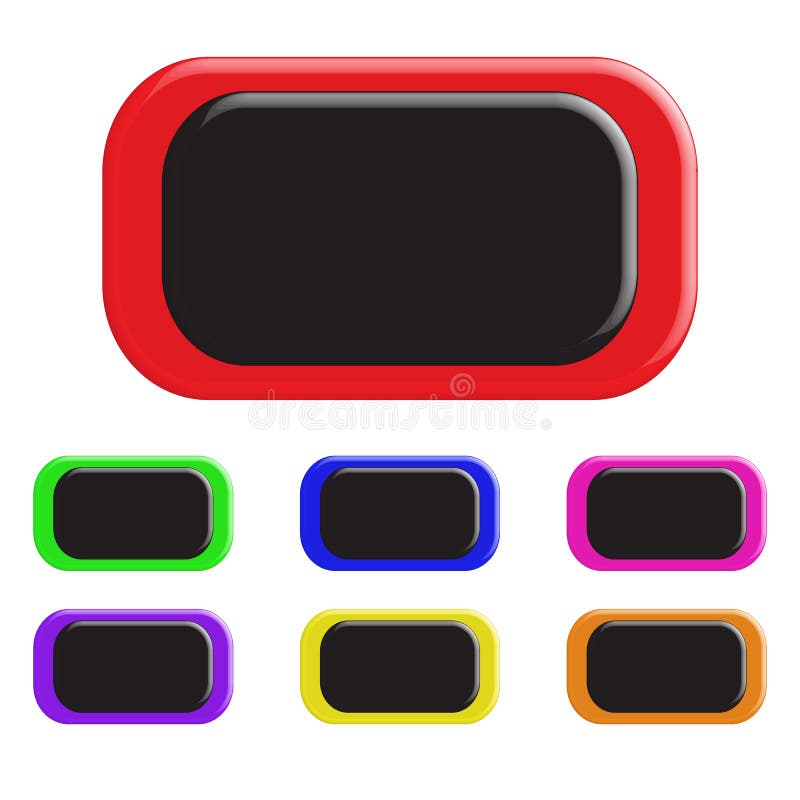 Set of colored buttons. stock vector. Illustration of icon - 56796274
