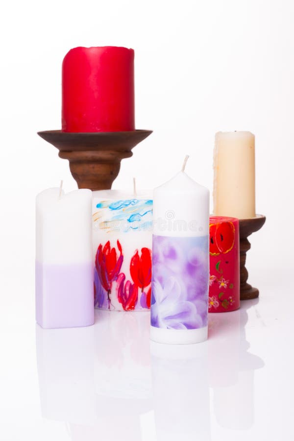 Set of colored candles stock image. Image of colorful - 58844657