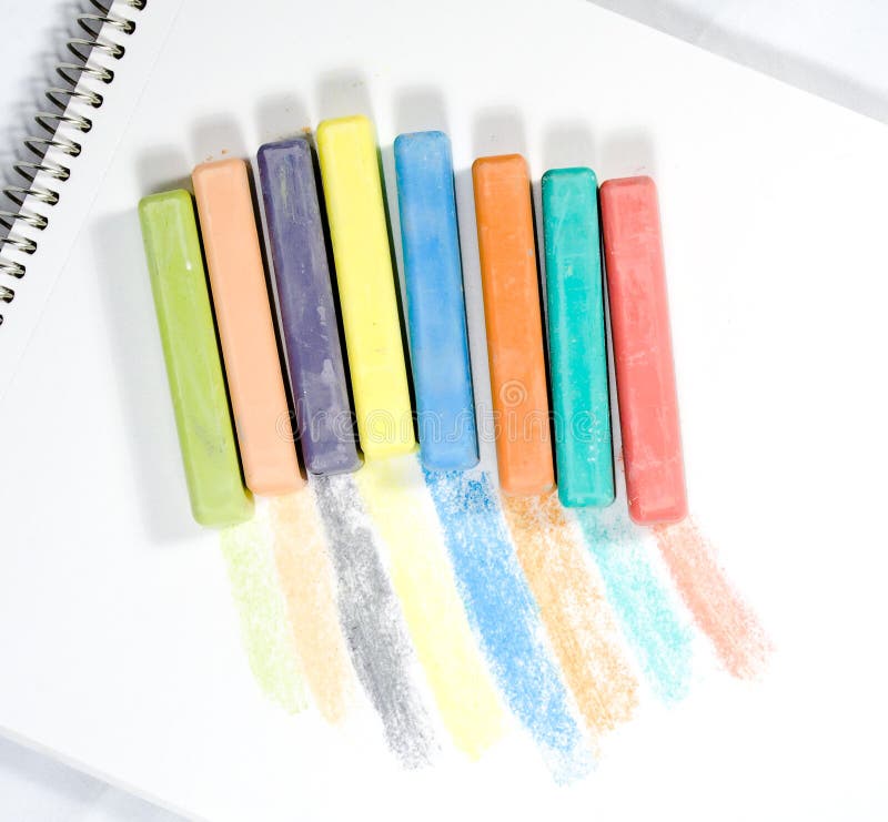Set of colored chalk stock image. Image of play, chalk - 7603019