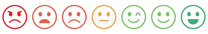 Set of colored emoji stock vector. Illustration of good - 258796202