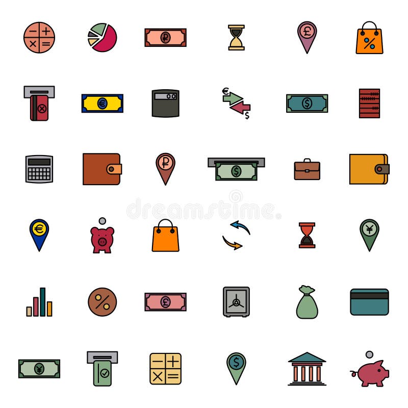 Financial Icons, Vector Illustration. Stock Vector - Illustration of ...