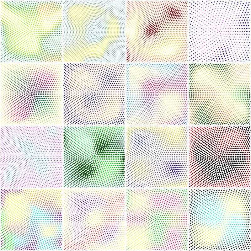 Set of Colored Halftone Textures Stock Vector - Illustration of ...