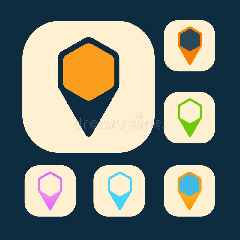 Set of Colored Icons To Indicate the Empty Space Stock Vector ...