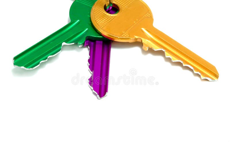 Set of colored keys stock image. Image of estate, buyer - 306039
