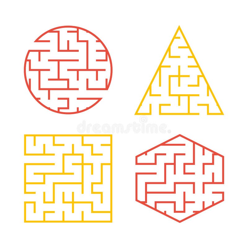 Triangle Labyrinths Stock Illustrations – 23 Triangle Labyrinths Stock ...