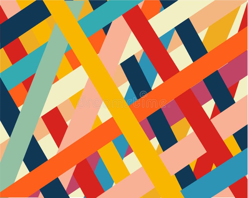 A Set of Colored Lines and Strips Randomly Scattered Stock Vector ...