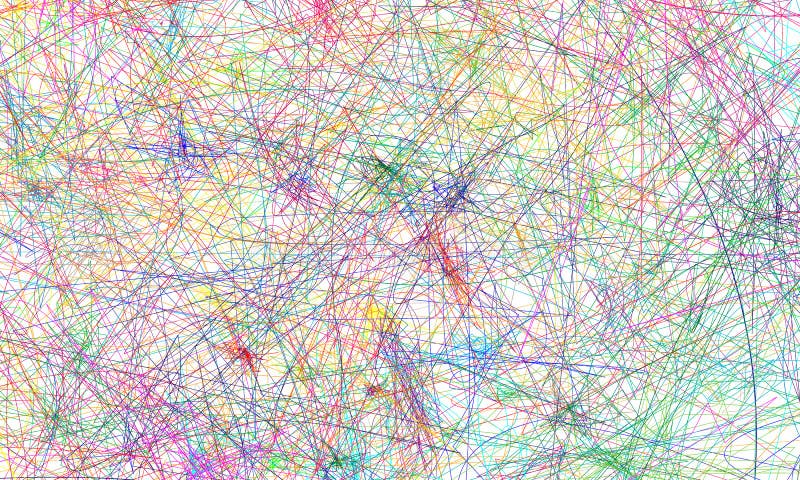 Set of Colored Lines. a Web of Fine Lines Stock Illustration ...