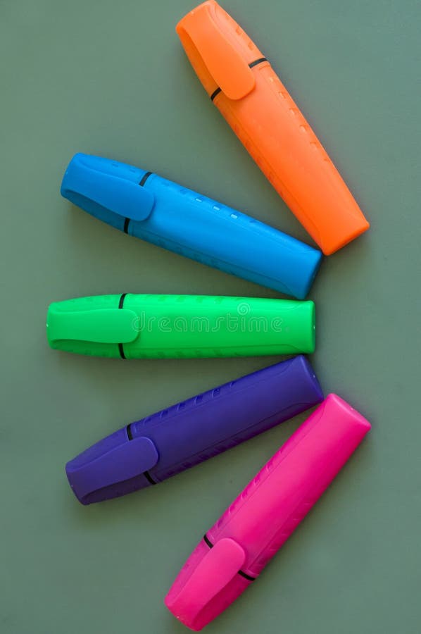 A Set of Colored Markers for the Board Stock Photo - Image of education ...