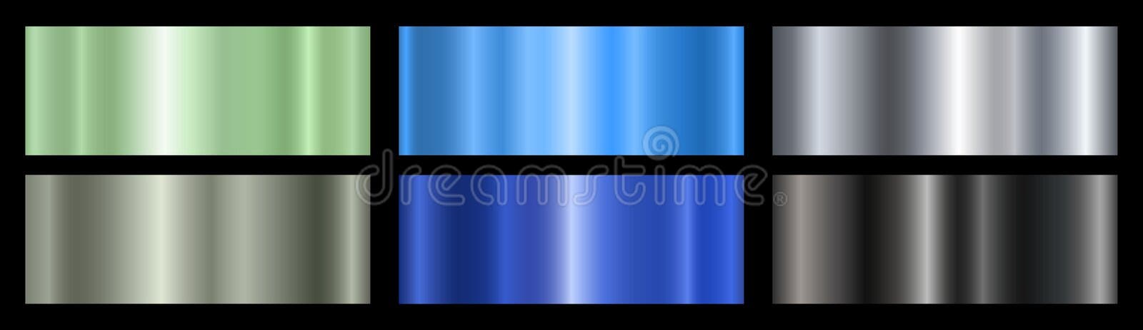 Colored Metallic Gradients Stock Illustrations – 204 Colored Metallic ...