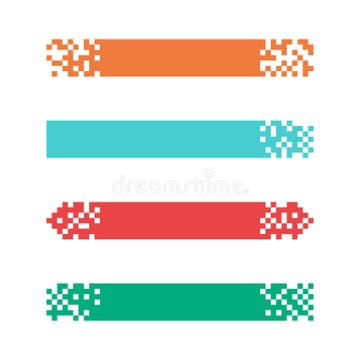 Set of Colored Modern Pixel Banners for Headers. Banners Ready for Your ...