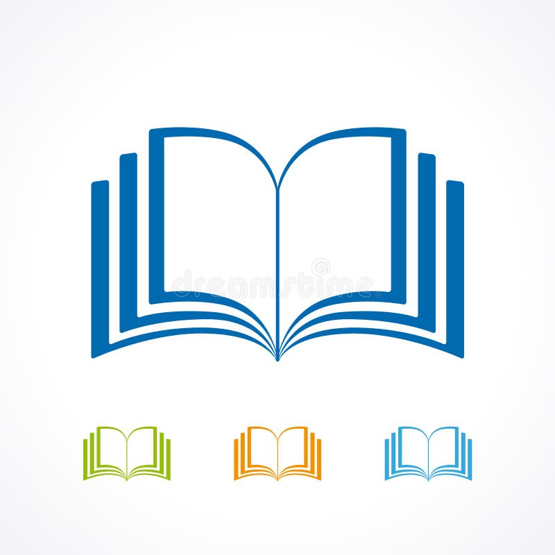 Set of colored open books stock vector. Illustration of book - 118674476