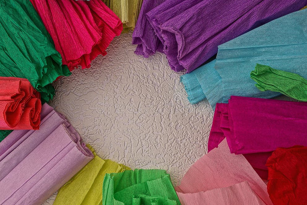 Set of Colored Paper on White Background Stock Photo - Image of bright ...