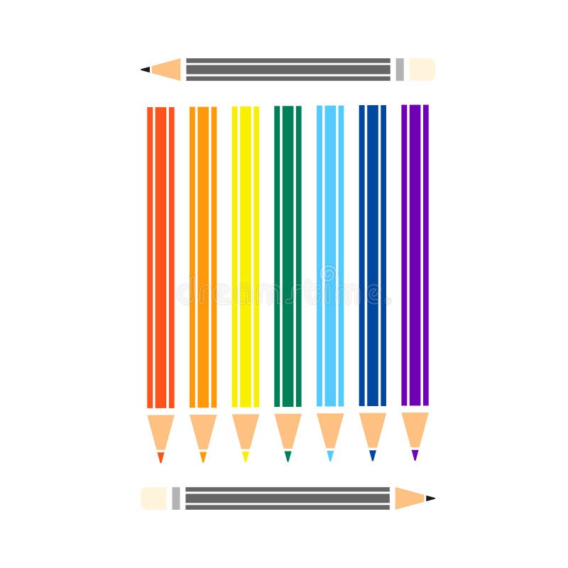 A Set of Colored Pencils Arranged According To the Colors of the ...