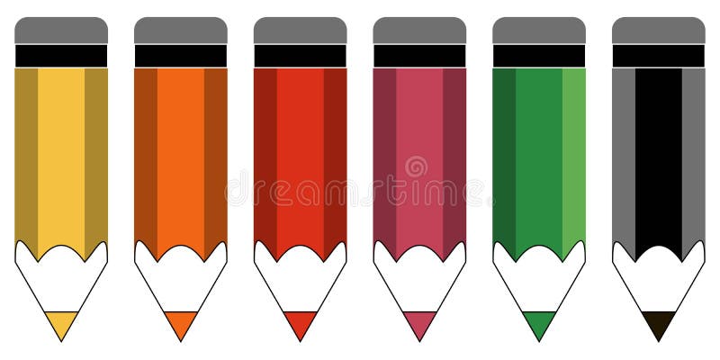 Set of colored pencils stock vector. Illustration of background - 84228106