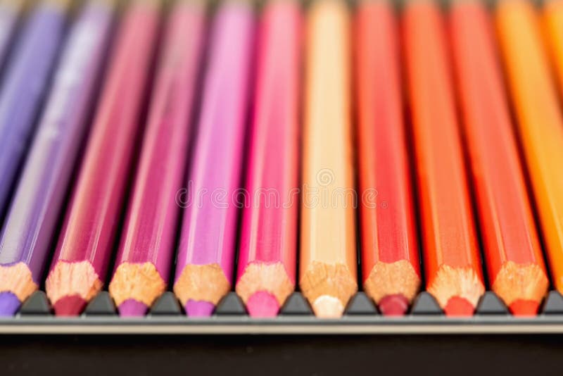 Set of Colored Pencils. Colored Pencils for Drawing Different Colors in ...