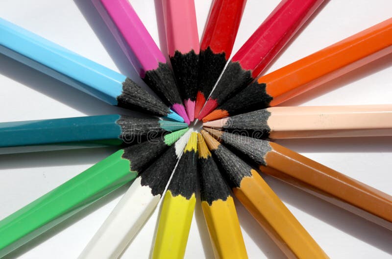 Set of colored pencils stock photo. Image of color, round - 52652354