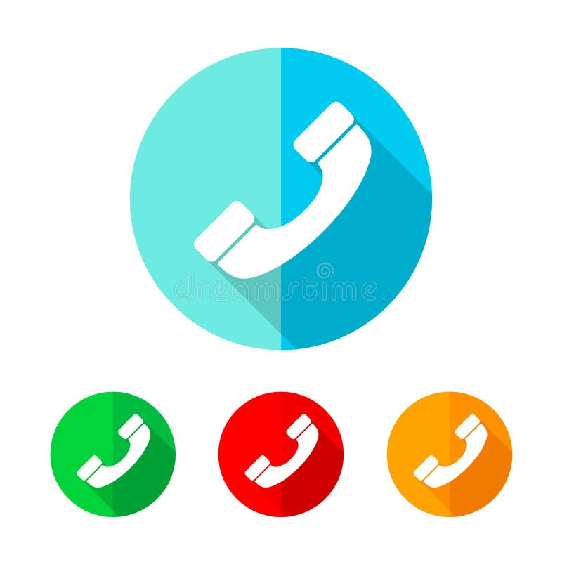 Colored Phone Icons stock vector. Illustration of cable - 21276313