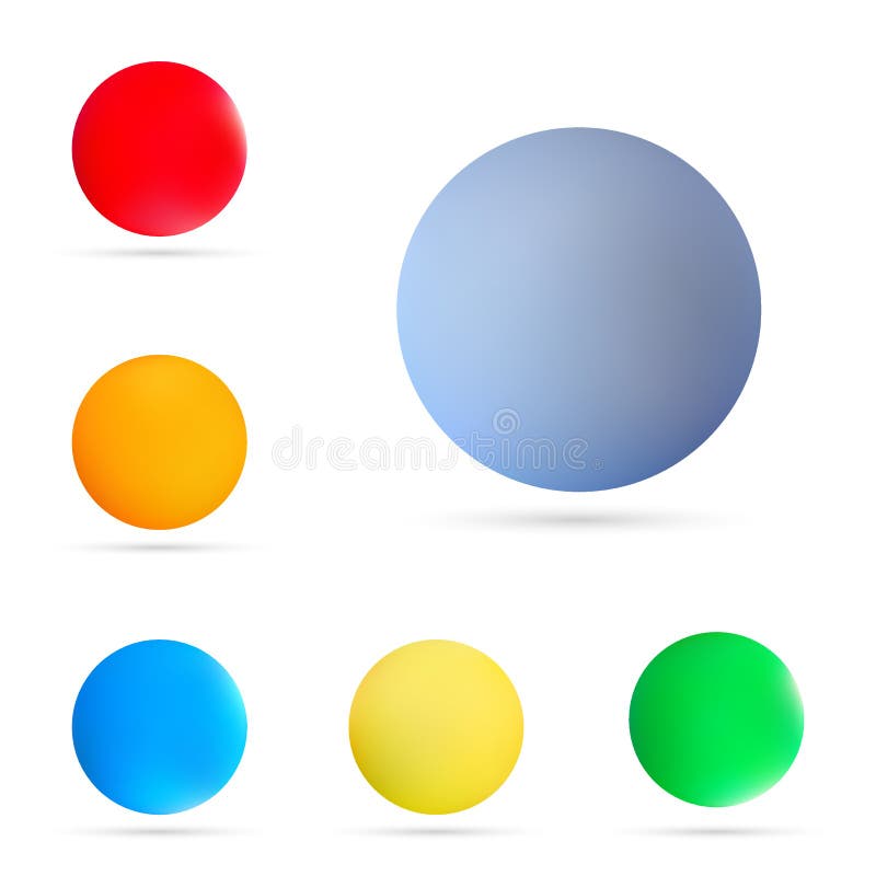 Set of Colored Realistic 3d Circles. Abstract Objects. Design Details ...