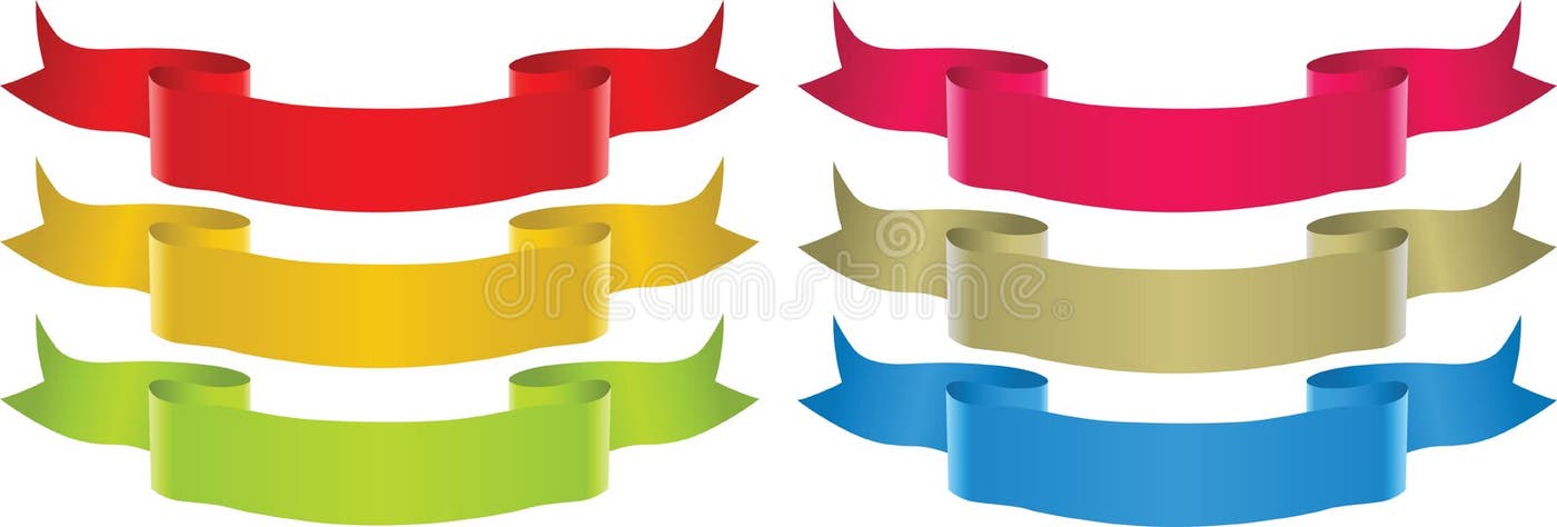 Green Colored Ribbon Band Stock Illustrations – 579 Green Colored ...