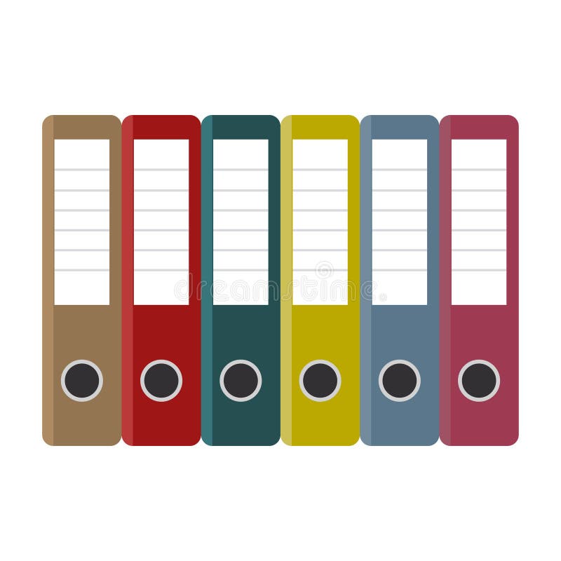 Binders Office Folder Ring Icon File Vector. Document Paper Stock ...
