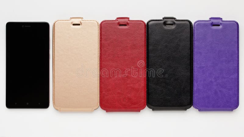 Set of Colored Silicone Covers for Smartphone Stock Photo - Image of ...
