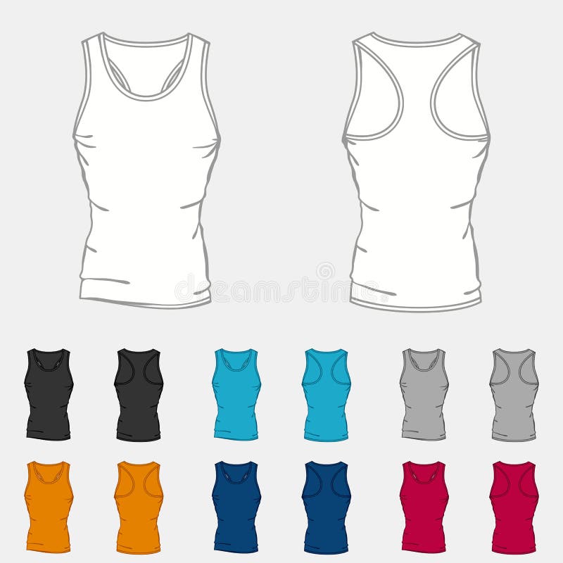 Set of Colored Singlets Templates for Men Stock Vector - Illustration ...