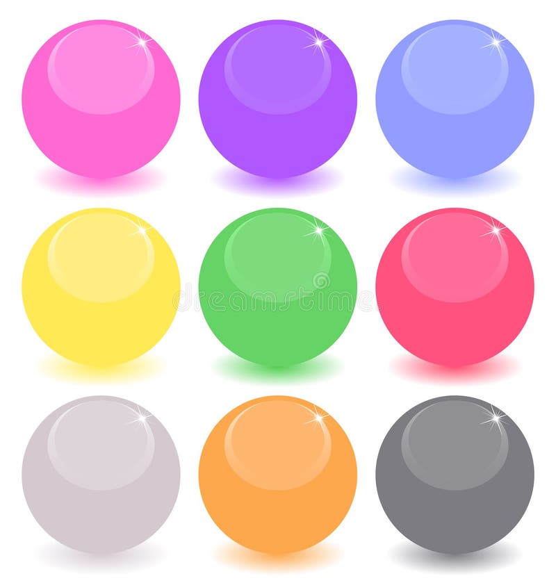Set of colored spheres stock illustration. Illustration of abstract ...