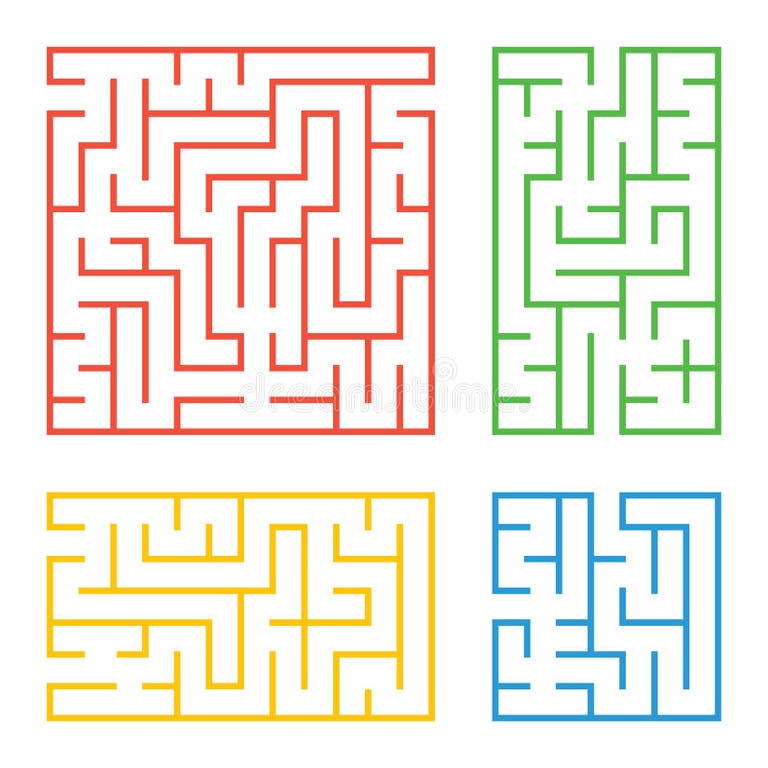 Simple Labyrinths Stock Illustrations – 266 Simple Labyrinths Stock ...