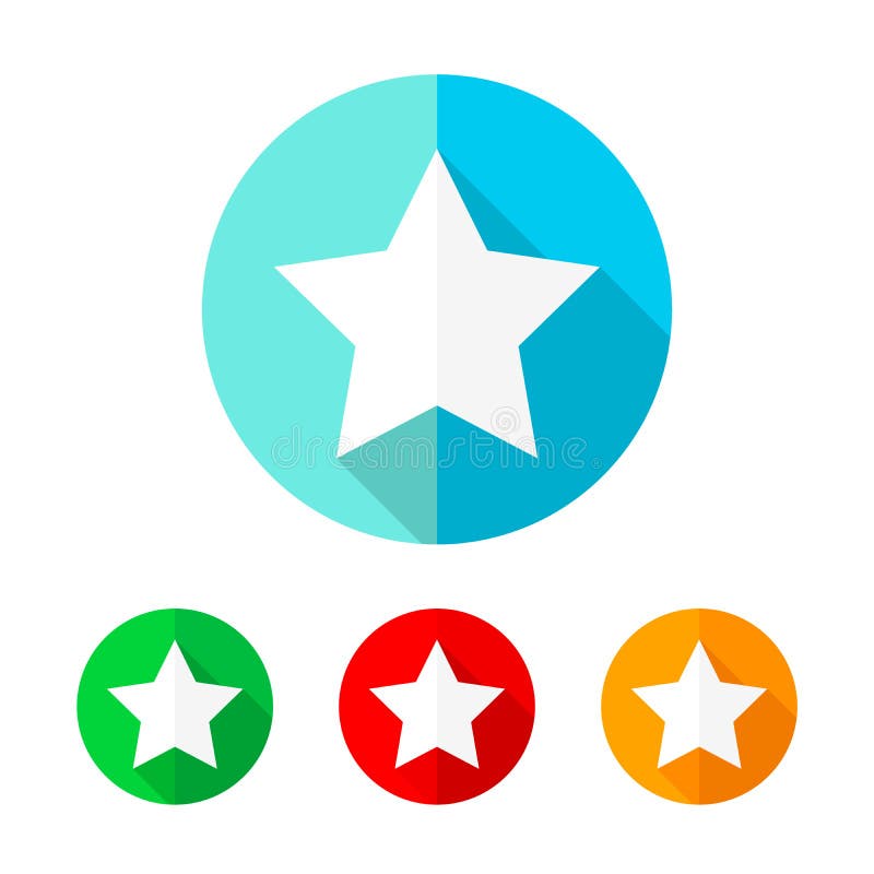 Set of Colored Star Icons. Vector Illustration. Stock Illustration ...