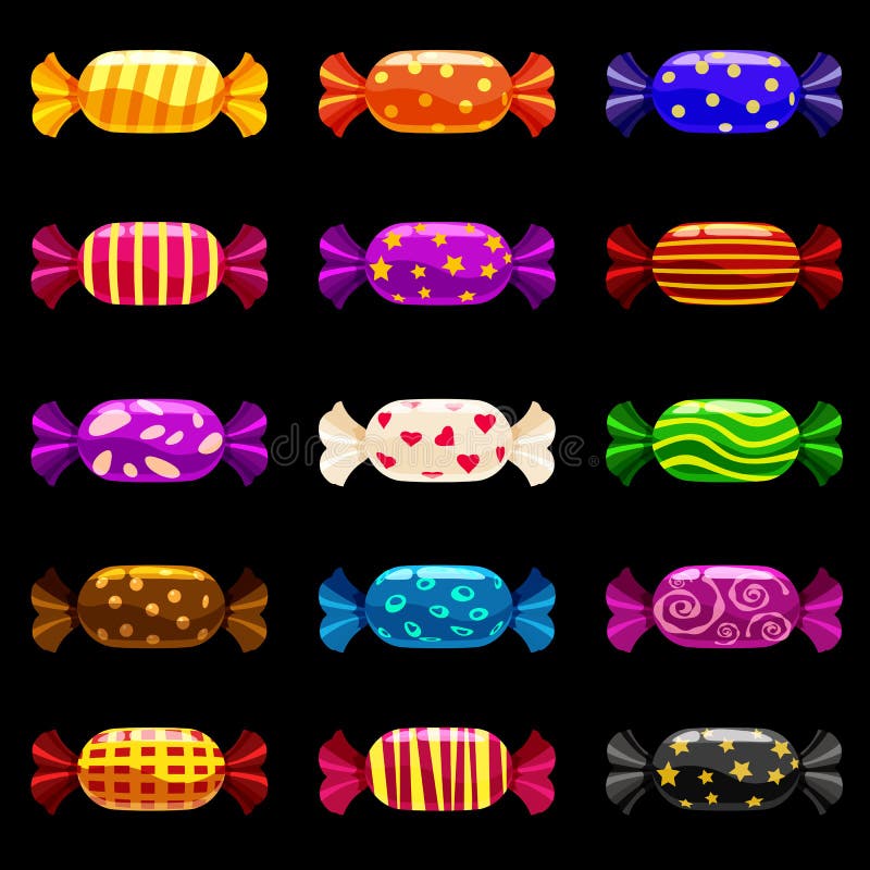 A Set of Colored Sweets in a Bright Festive Package of Various Bright ...