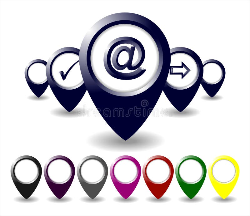 Set of Colored Tag Pointing Icons Stock Vector - Illustration of ...