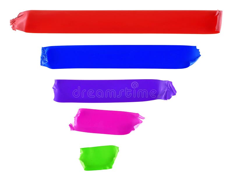 Set of Colored Tape Slices Isolated on White Background. Insulating ...