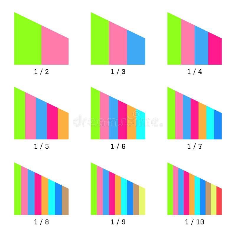 Set of Colored Vertical Layer Charts. Templates Graphs. Elements for ...