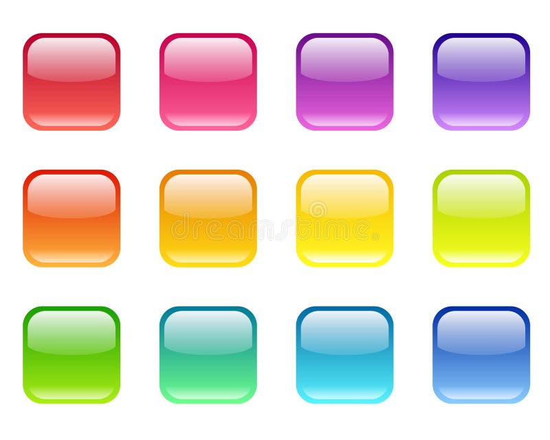 Set of colored web icons. stock vector. Illustration of spectrum - 32995581