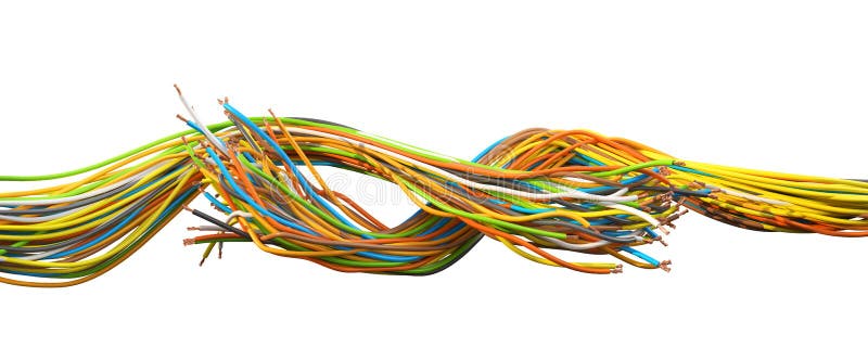 Set of Colored Wires on a White Background. Stock Illustration ...