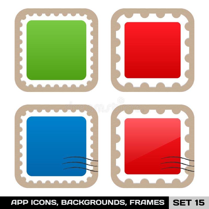 Set of Colorful App Icon Templates, Frames, Backgrounds. Set 22 Stock ...