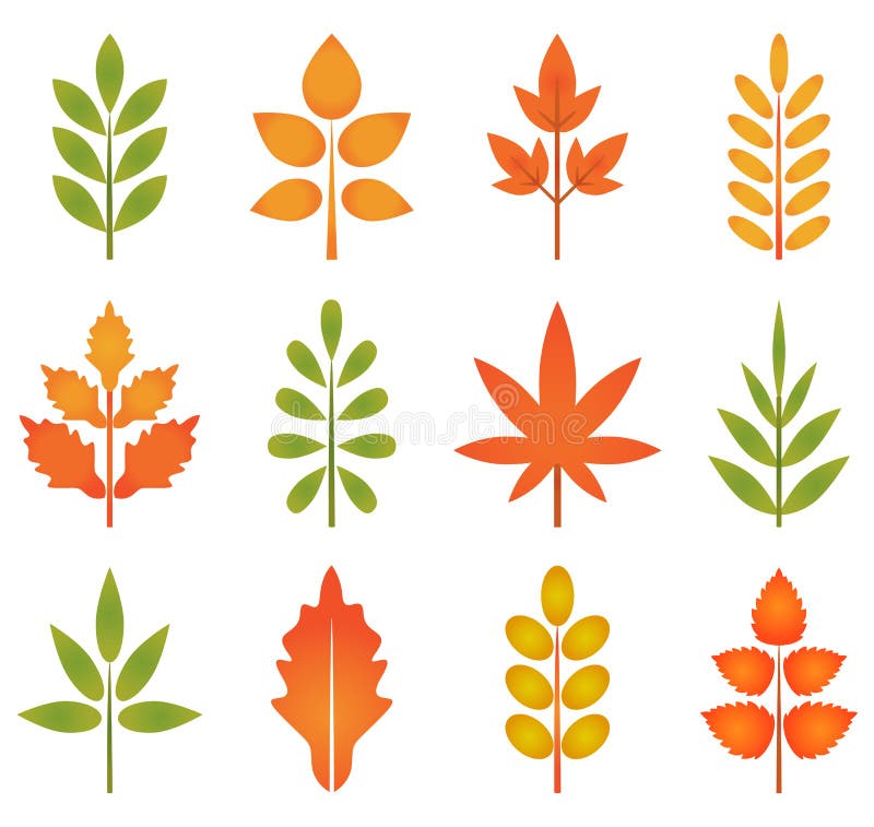 Cute leaves vector stock vector. Illustration of isolated - 115630840